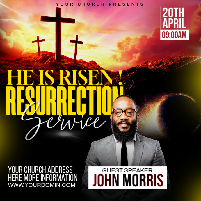 Resurrection sunday Template | PosterMyWall