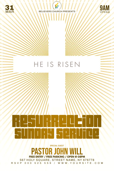 Resurrection sunday Template | PosterMyWall