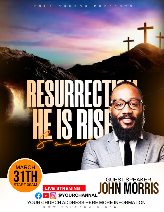 Resurrection Sunday Template | PosterMyWall