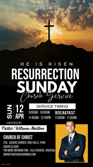 Resurrection sunday Template | PosterMyWall