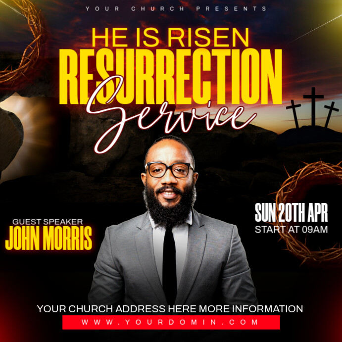 Resurrection sunday Template | PosterMyWall