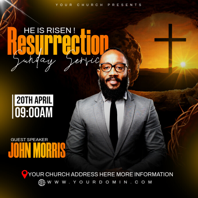 Resurrection sunday Template | PosterMyWall