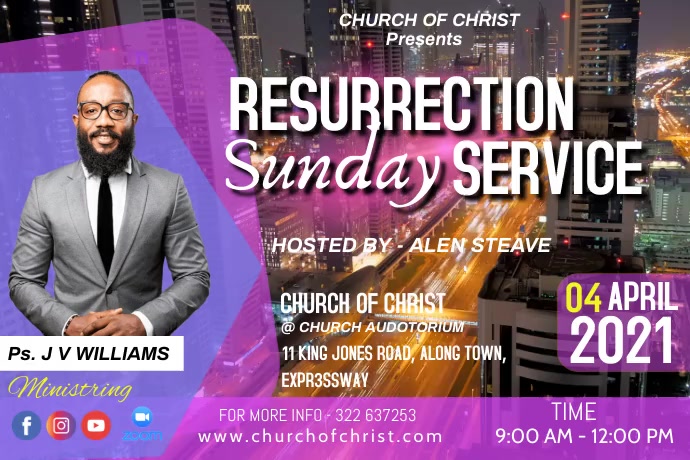 Resurrection sunday Template | PosterMyWall