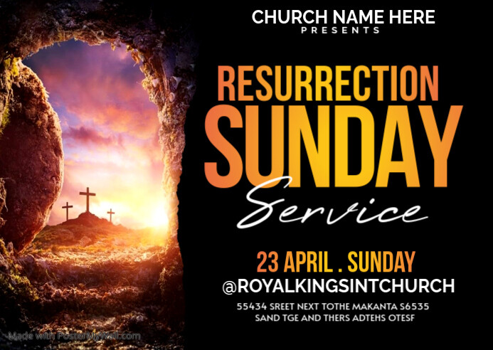resurrection sunday Template | PosterMyWall
