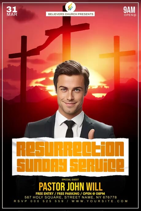Resurrection sunday Template | PosterMyWall