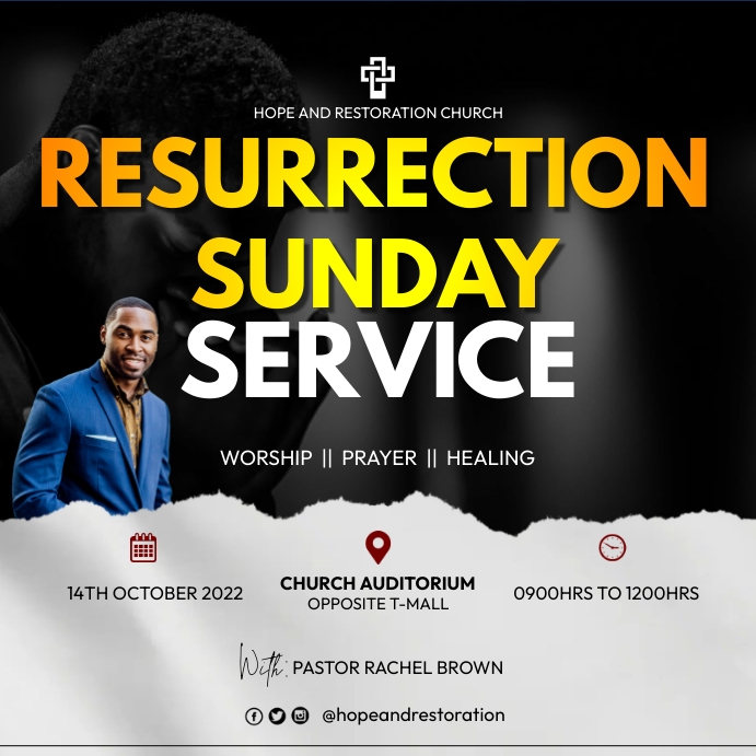 Resurrection sunday Template | PosterMyWall