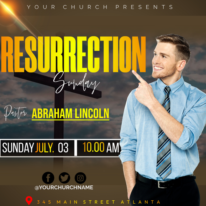 resurrection sunday Template | PosterMyWall
