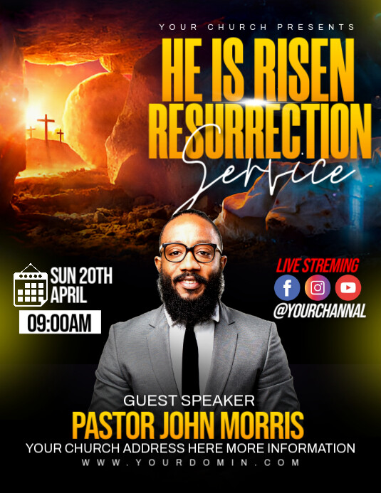 Resurrection sunday Template | PosterMyWall