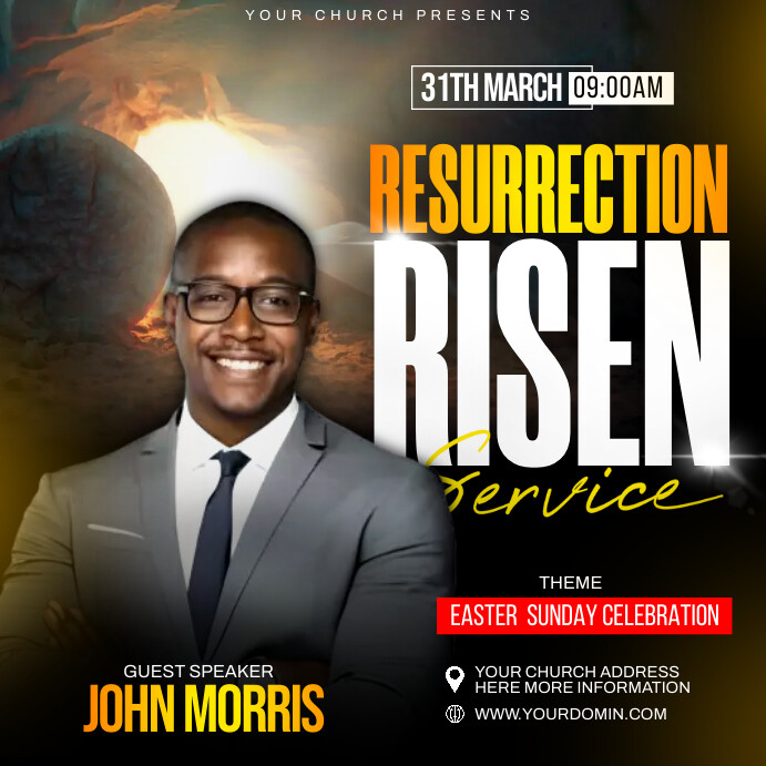 Resurrection Sunday Template | PosterMyWall