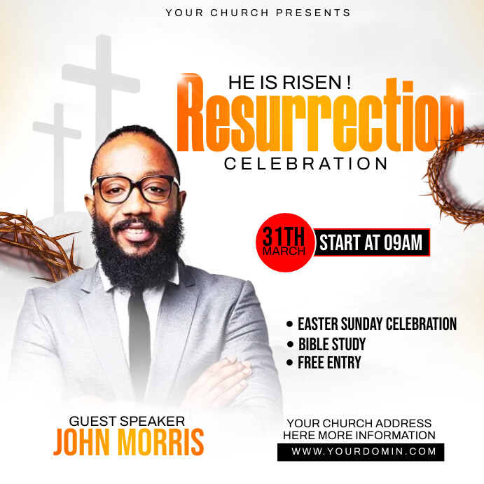Resurrection Sunday Template | PosterMyWall