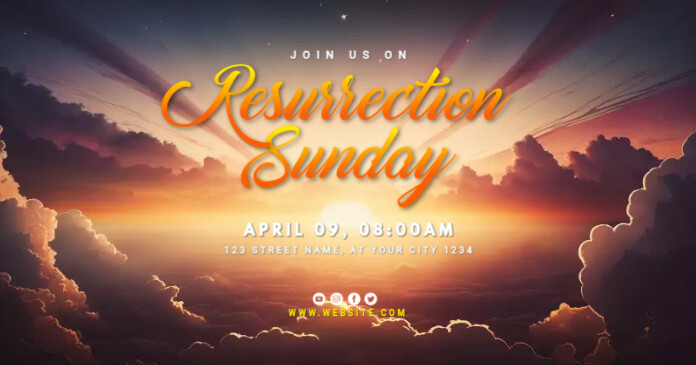 resurrection sunday easter church Template | PosterMyWall