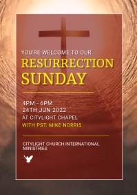 resurrection sunday flyer template | PosterMyWall