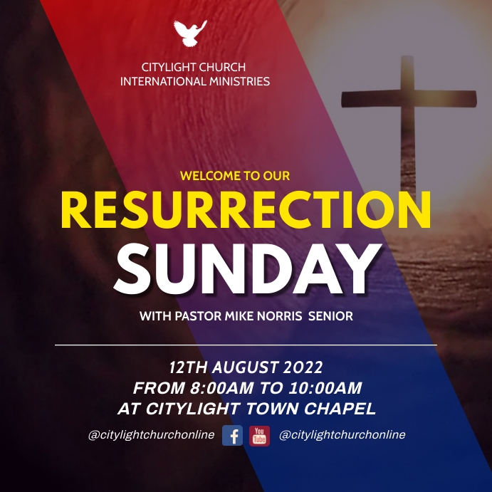 resurrection sunday flyer template | PosterMyWall