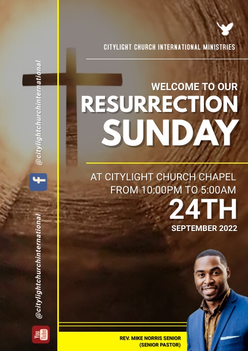 resurrection sunday flyer template | PosterMyWall