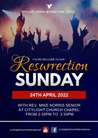 resurrection sunday flyer template design | PosterMyWall