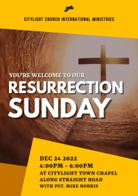resurrection sunday flyer template | PosterMyWall