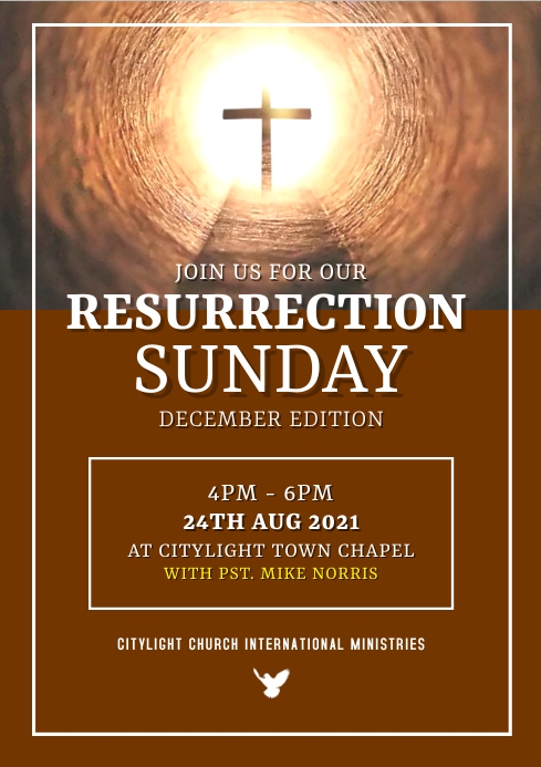 resurrection Sunday poster church design Template | PosterMyWall