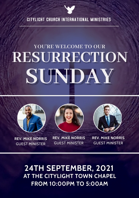 Copy of RESURRECTION sunday poster design | PosterMyWall