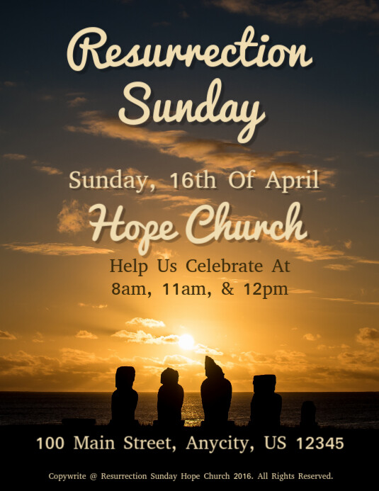 Resurrection Sunday Template | PosterMyWall