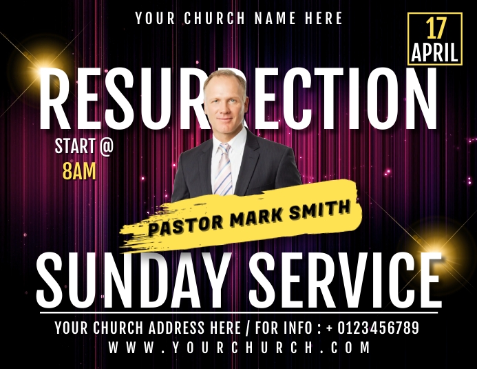 Copy of Resurrection sunday service | PosterMyWall