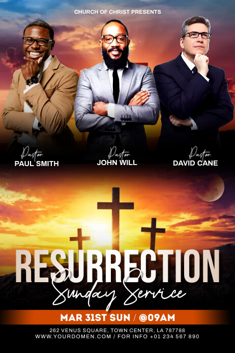 Copy of Resurrection sunday Service | PosterMyWall