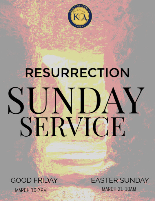 resurrection sunday service Template | PosterMyWall