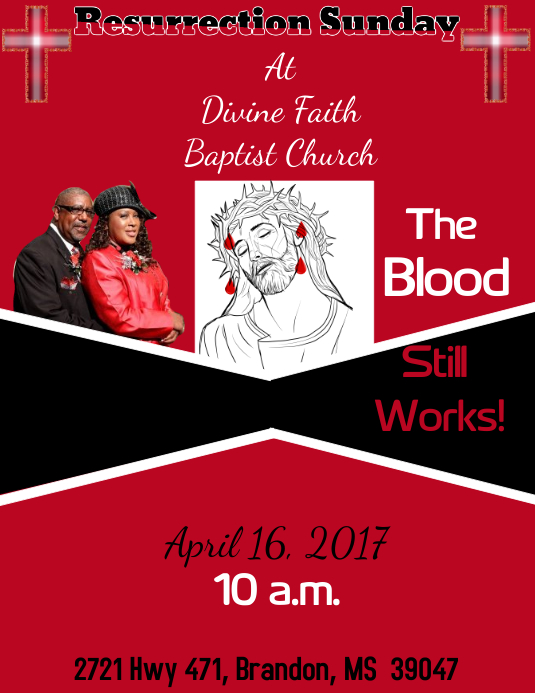 Resurrection sunday service Template | PosterMyWall