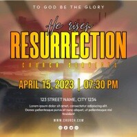 RESURRECTION SUNDAY CHURCH SERVICE Template | PosterMyWall