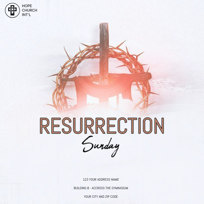 Resurrection sunday template | PosterMyWall