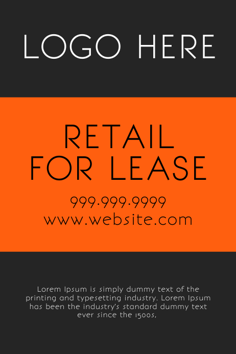 Retail Lease Template | PosterMyWall