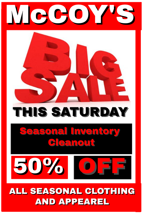 Retail Sale Template | PosterMyWall