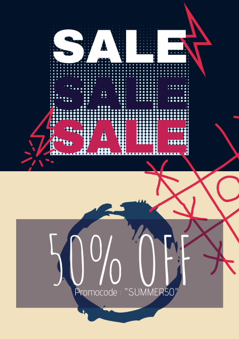 Retail Sales event template | PosterMyWall