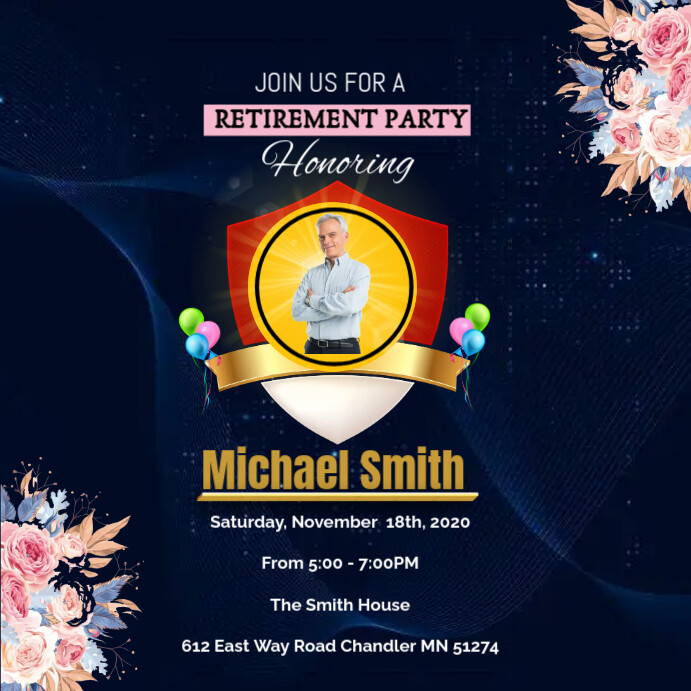 Retirement Card, Retirement Card Template, | PosterMyWall