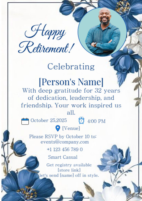 Retirement Card Template | PosterMyWall