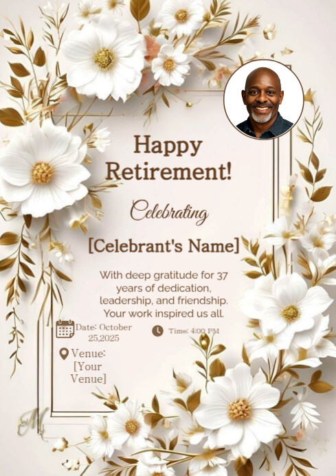 retirement card Template | PosterMyWall