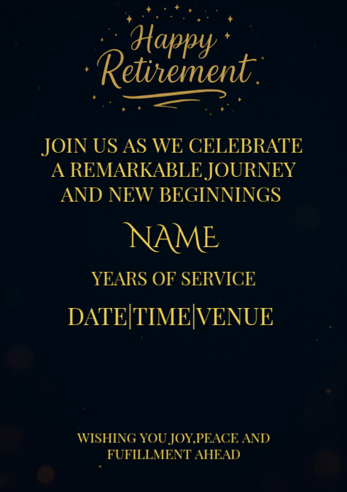 retirement card design Template | PosterMyWall