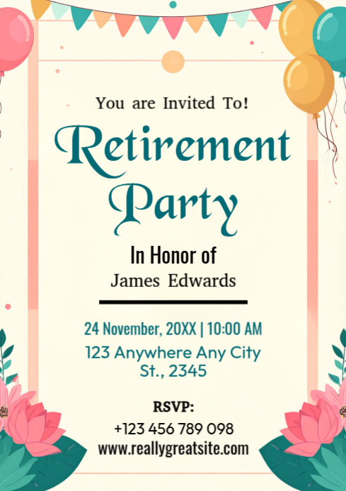 retirement card Template | PosterMyWall