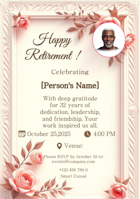 Retirement card Template | PosterMyWall
