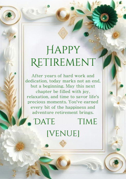 Retirement Card Template | PosterMyWall