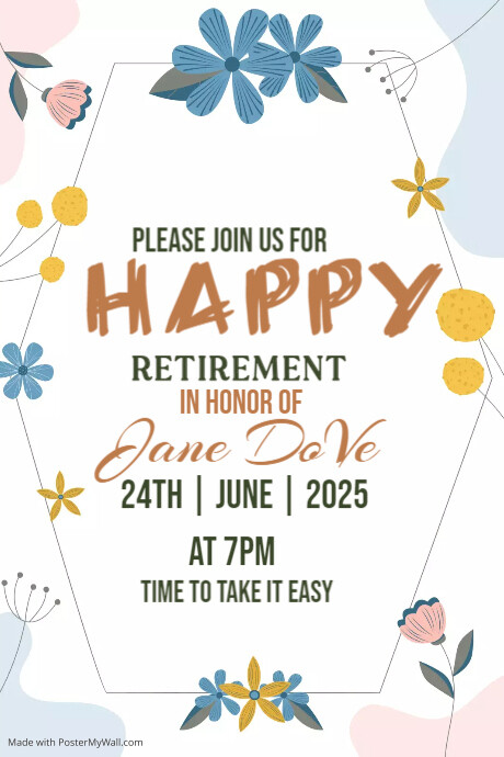 retirement Template | PosterMyWall