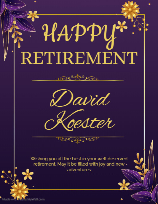 Retirement design template | PosterMyWall