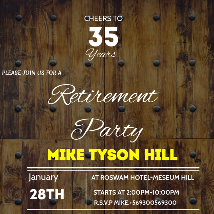 retirement flyer template | PosterMyWall