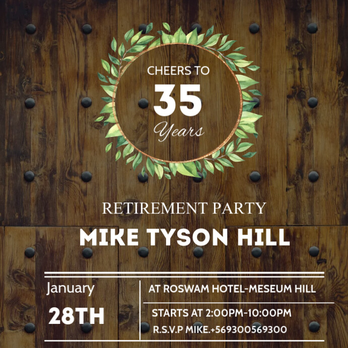 retirement flyer template | PosterMyWall