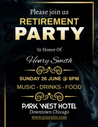 Retirement celebration flyer templates | PosterMyWall