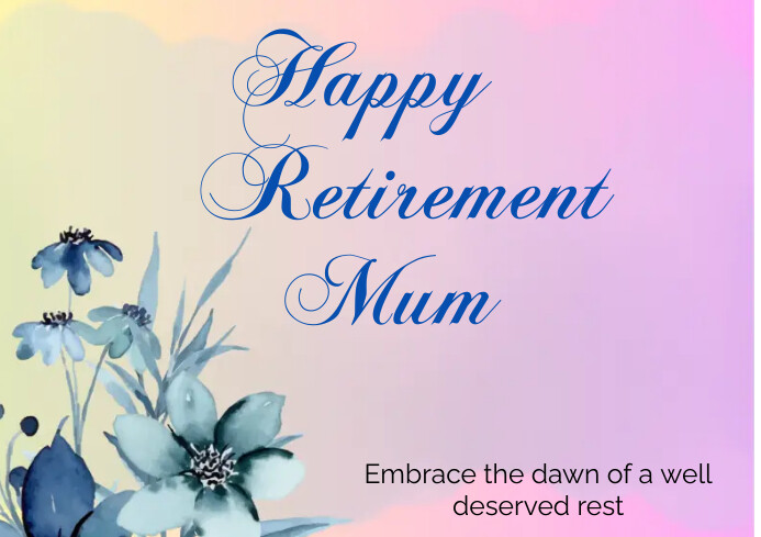 Retirement greeting card Template | PosterMyWall