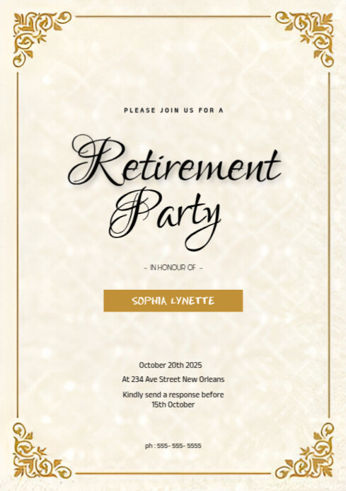 retirement party Template | PosterMyWall