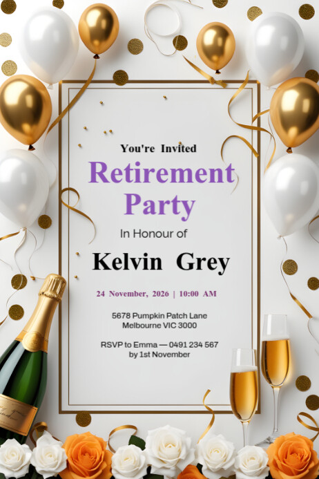 Retirement Party Template | PosterMyWall