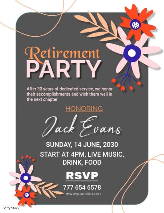 retirement party Template | PosterMyWall