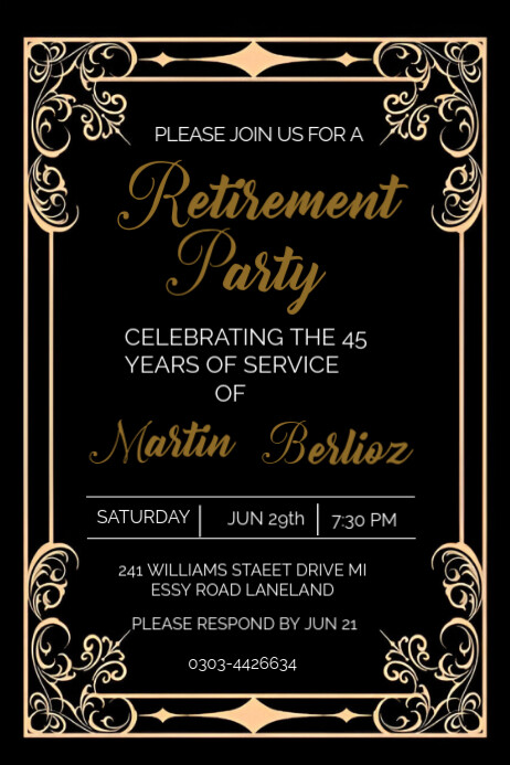 Retirement party Template | PosterMyWall