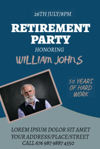 Retirement party poster template | PosterMyWall